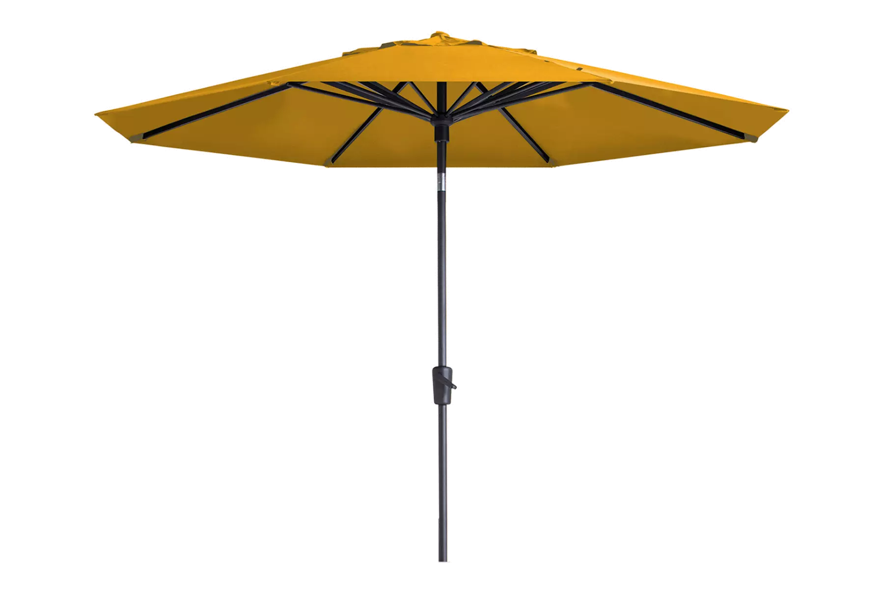 Grote Parasol Paros II 3M A Tilt Geel van Madison - Tuinmeubels.nl