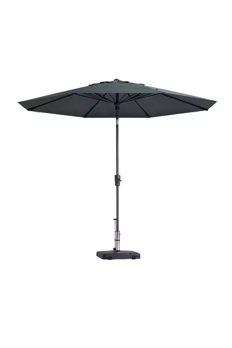 Grote Parasol Paros II 3M A Tilt Grijs van Madison - Tuinmeubels.nl