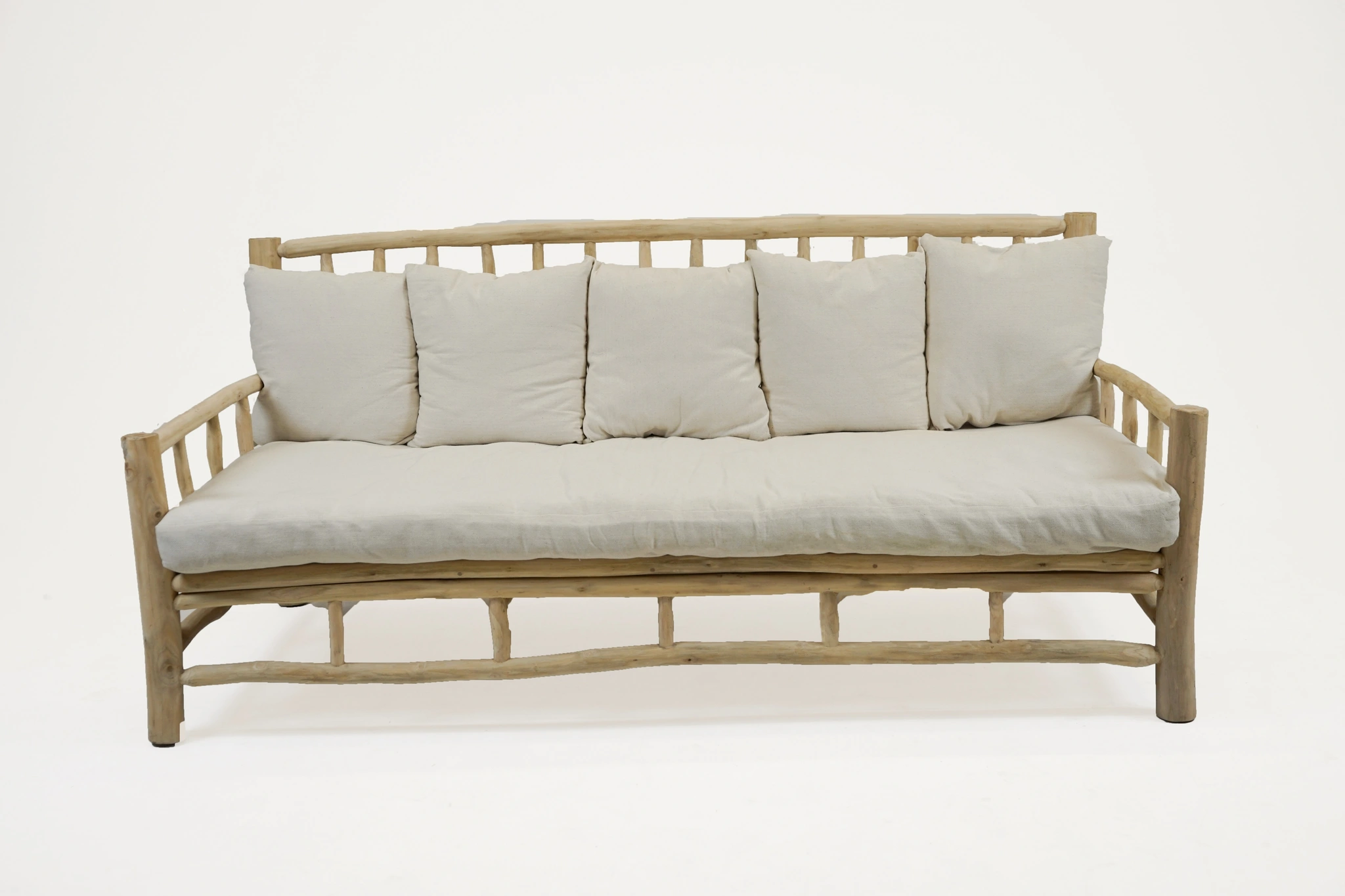 Loungebank Teak Hout Naturel 200 x 100 CM Bank Buiten Tuin van der ...